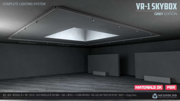 Second Life Marketplace - VR-1 SKYBOX (GREY + PBR) [Neurolab Inc.]